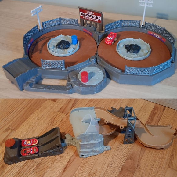 Pixar | Toys | Disney Pixar Cars Crank Crash Derby Mini Racers Track ...